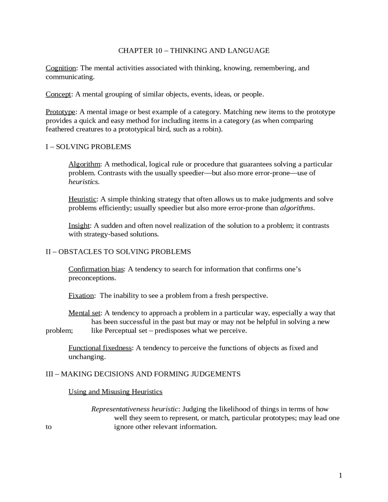 Vocabulary Thinking And Language Introductory Psychology Psy 101