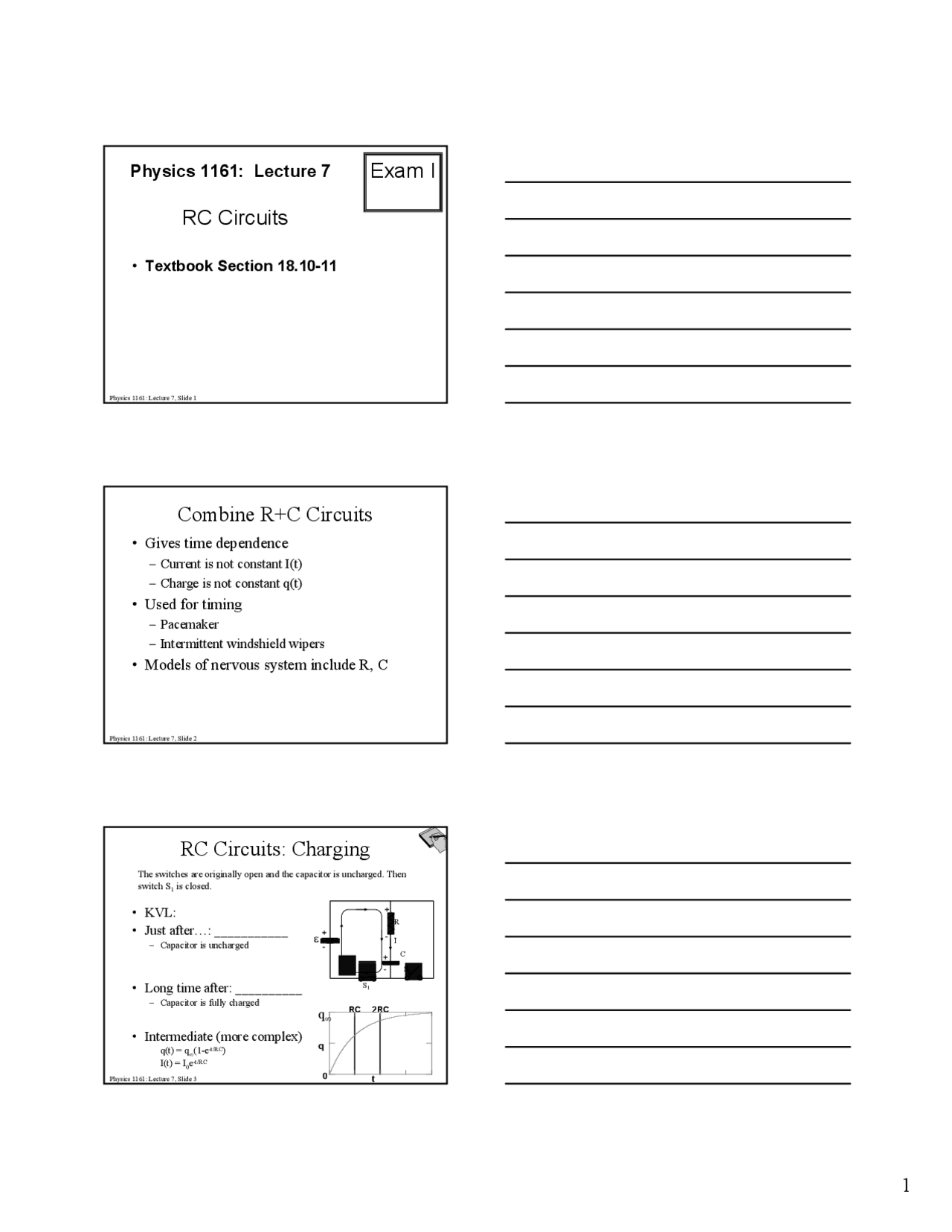 Rc Circuits Lecture Slides Principles Of Physics Ii Phy 1161