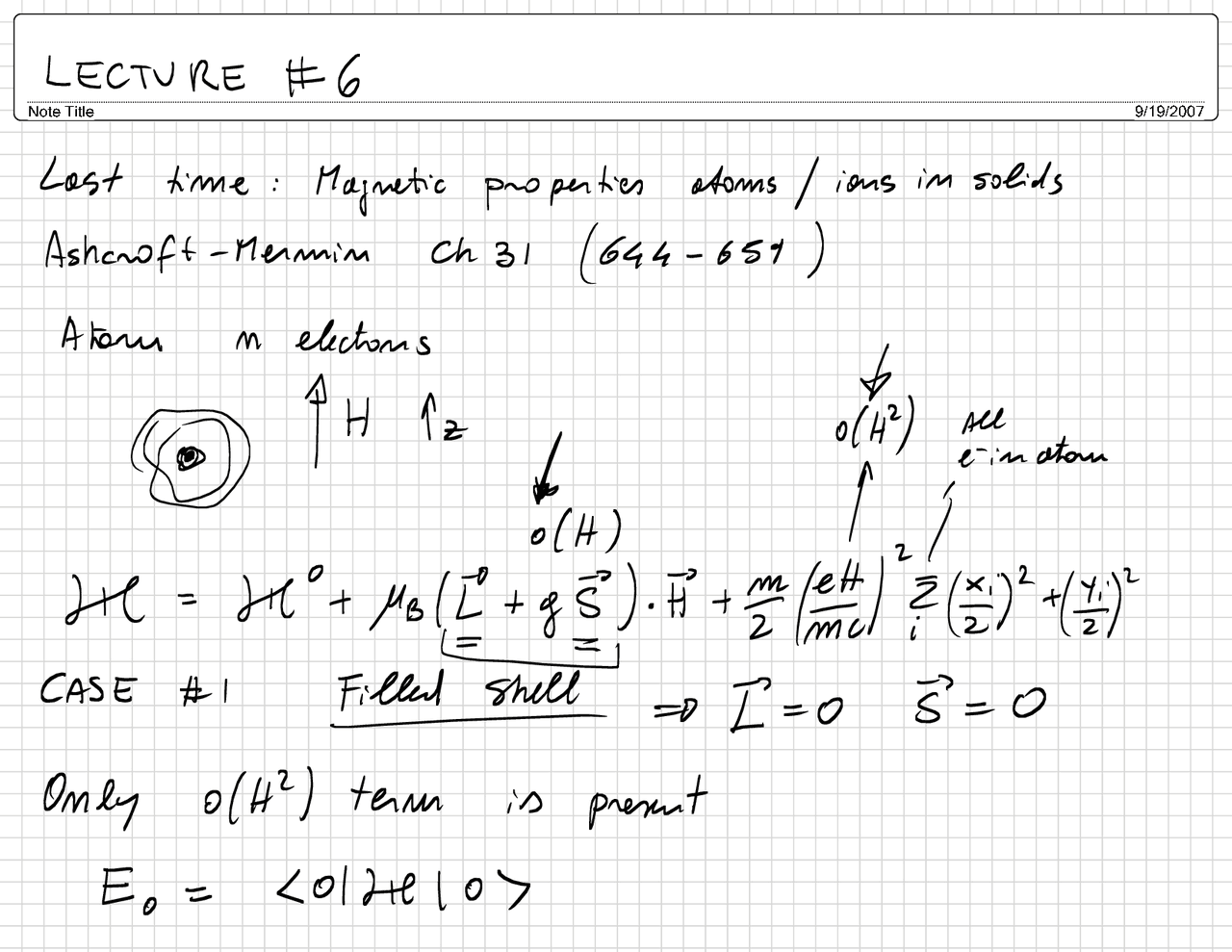 Class Notes Of Molecules Introduction To Condensed Matter Physics