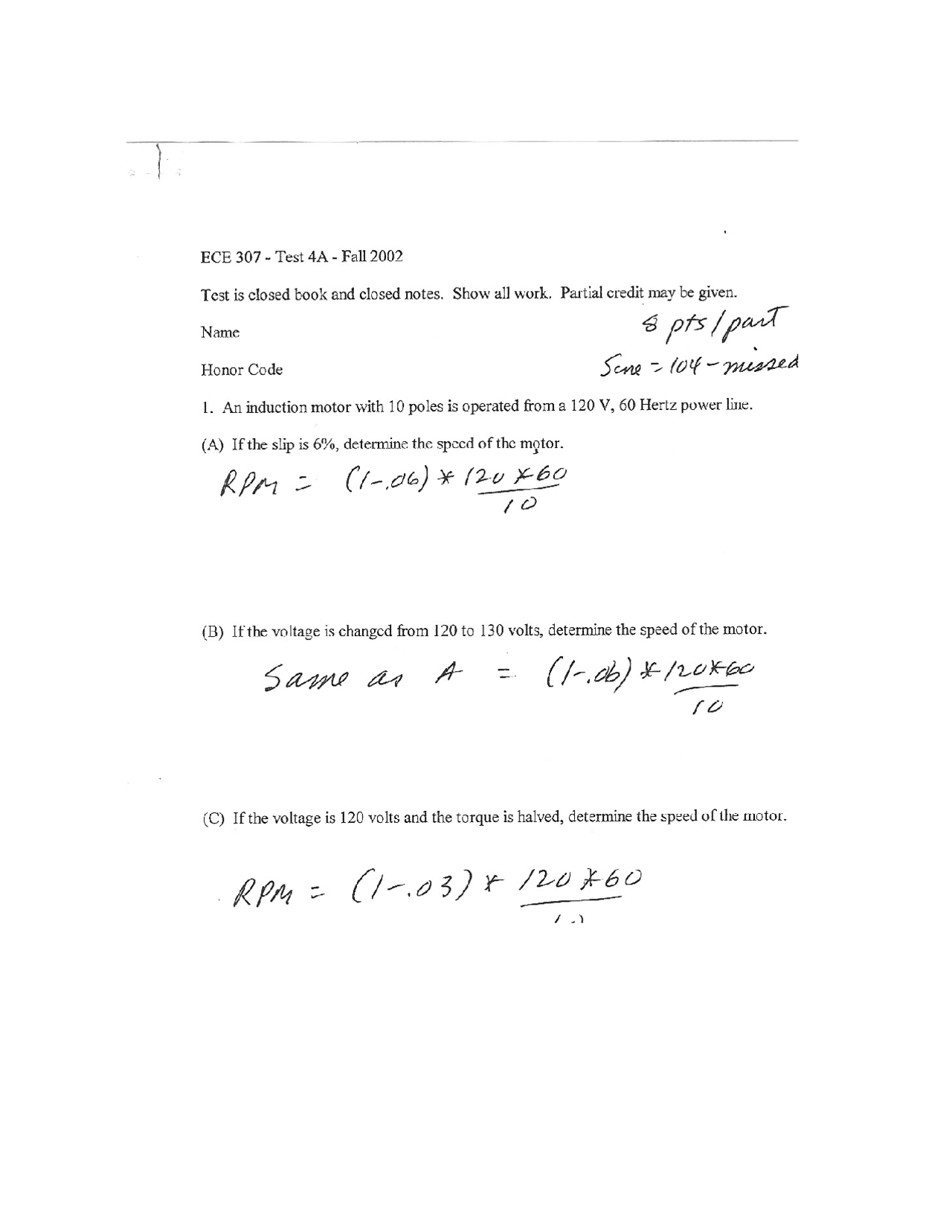 6 Solved Questions For Quiz 2 Basic Electrical Engineering E C E