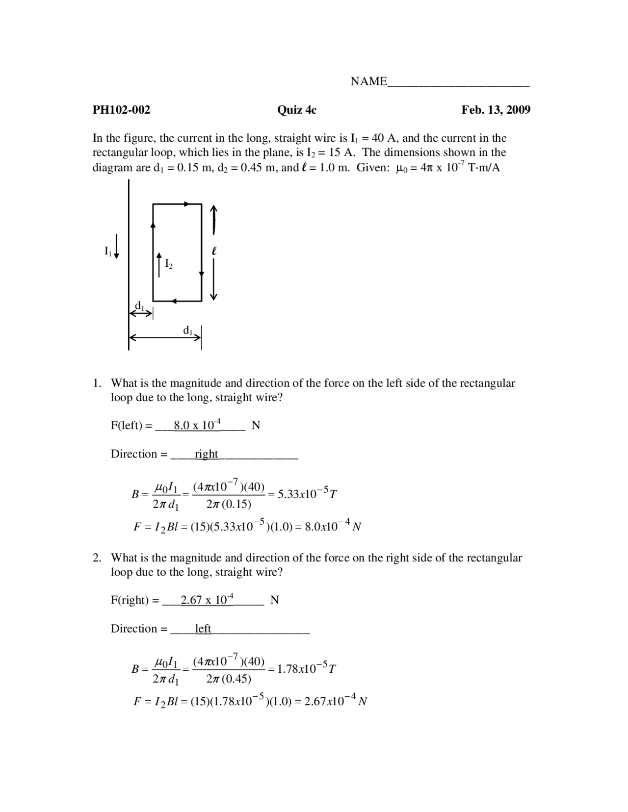 What Is Magnitude And Direction Of Force Quiz 4c Ph 102 Docsity