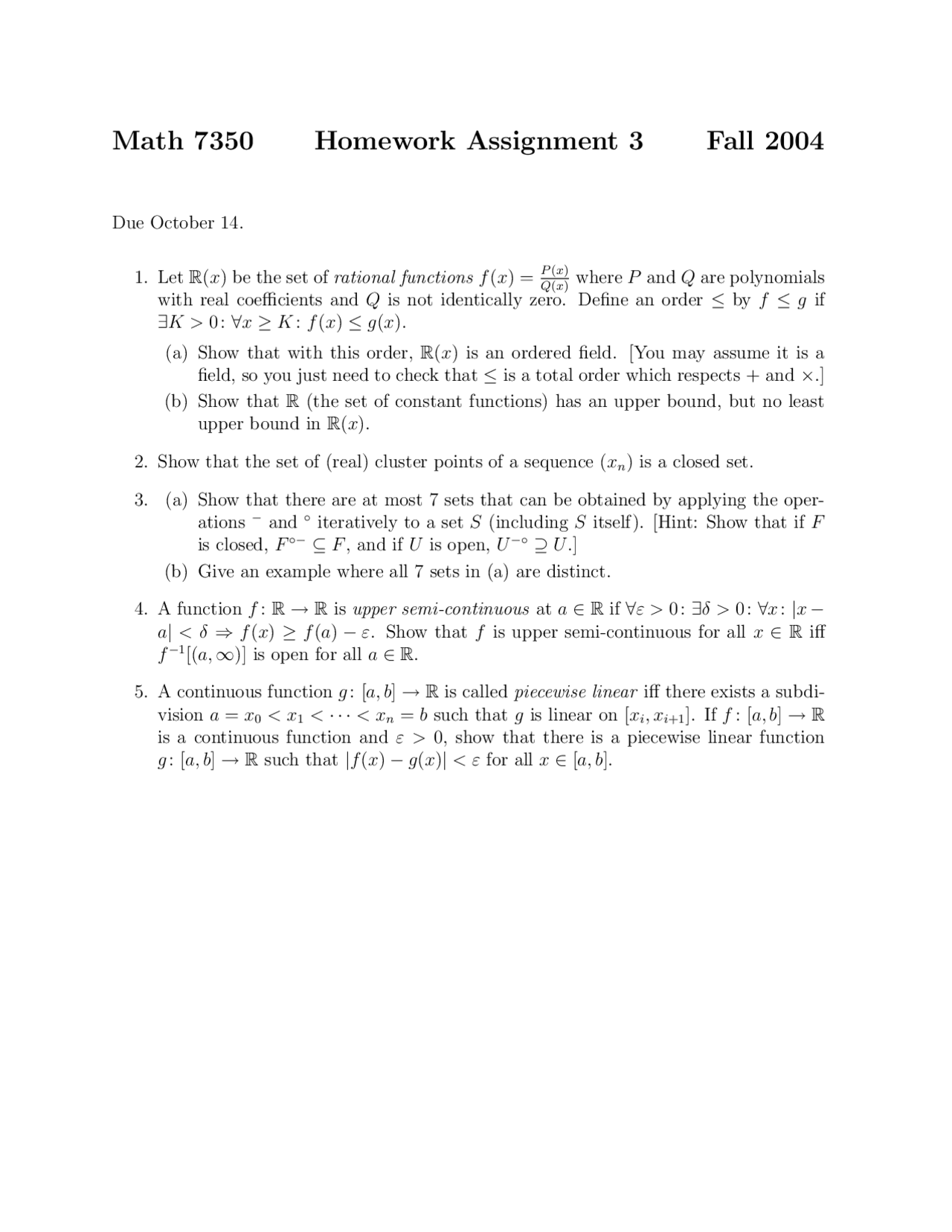 5 Solved Problems On Rational Functions Assignment 3 Math 7350