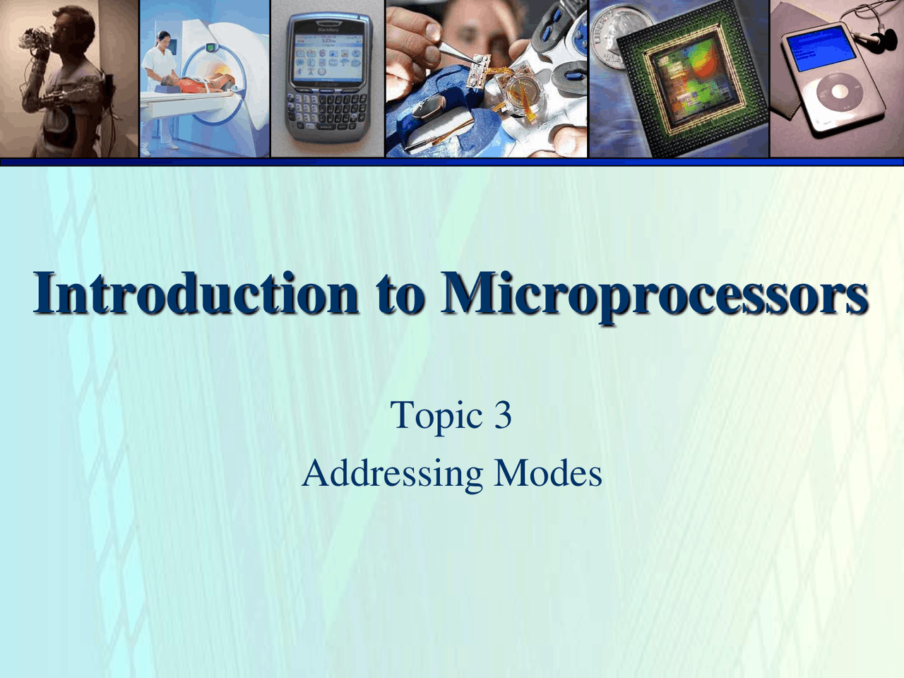 Addressing Models Introduction To Microprocessors Etee 2213 Docsity