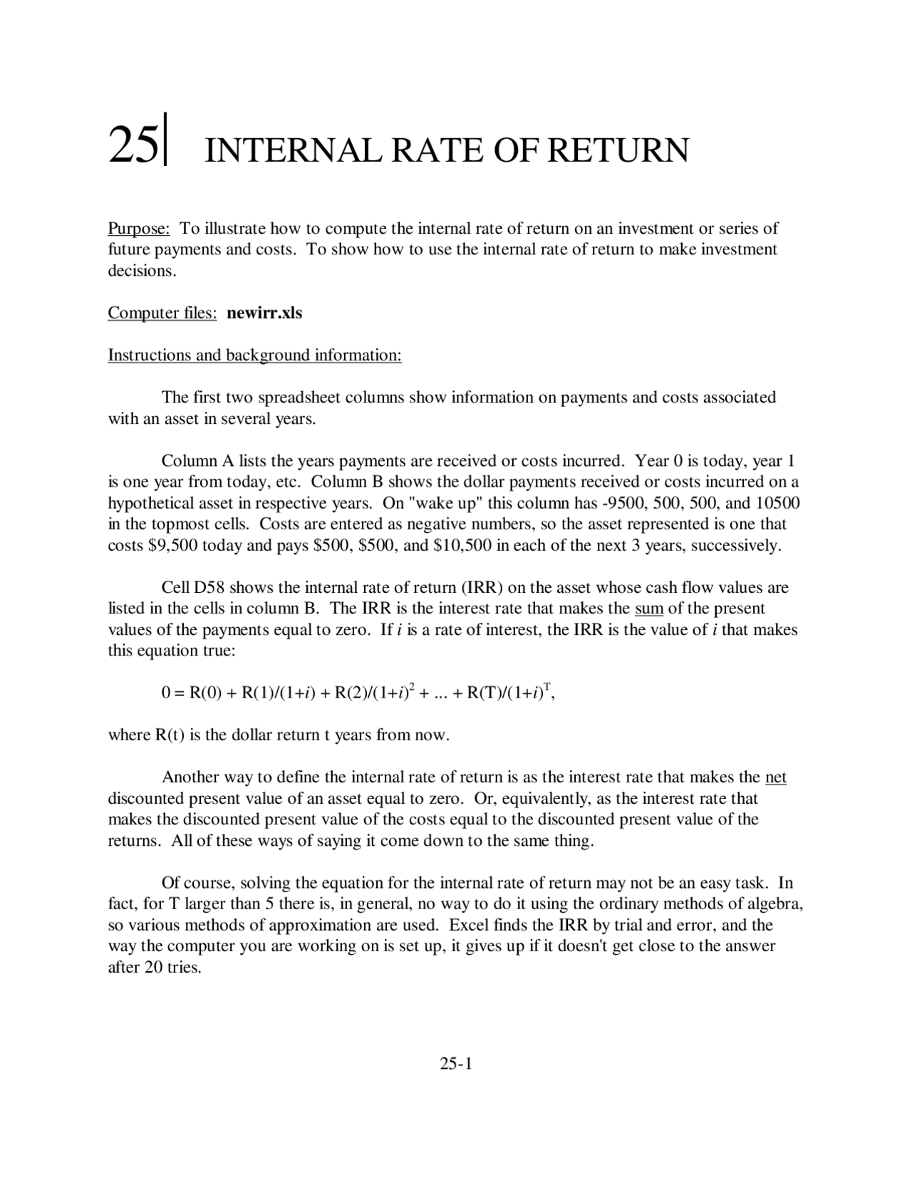 Internal Rate of Return: Calculating and Using IRR for Investment ...