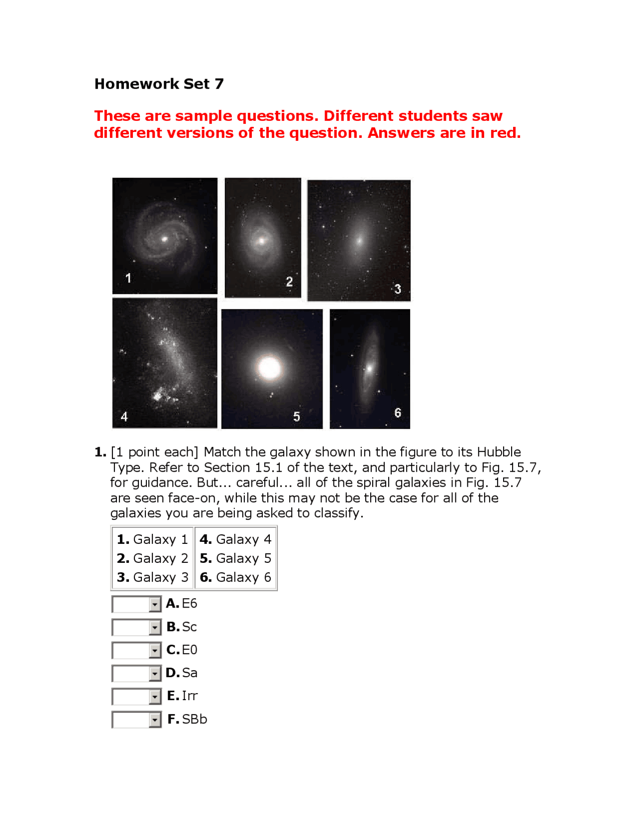 Homework 7 Questions With Answer Visions Of The Universe Isp 205