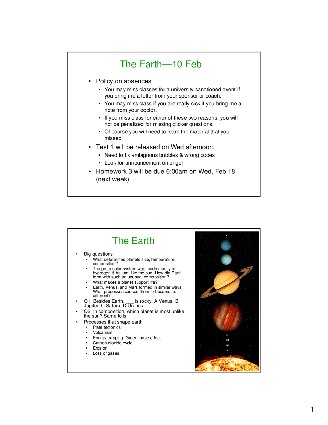 Interior Earth Plate Tectonics Geological Activity Lectures Slides