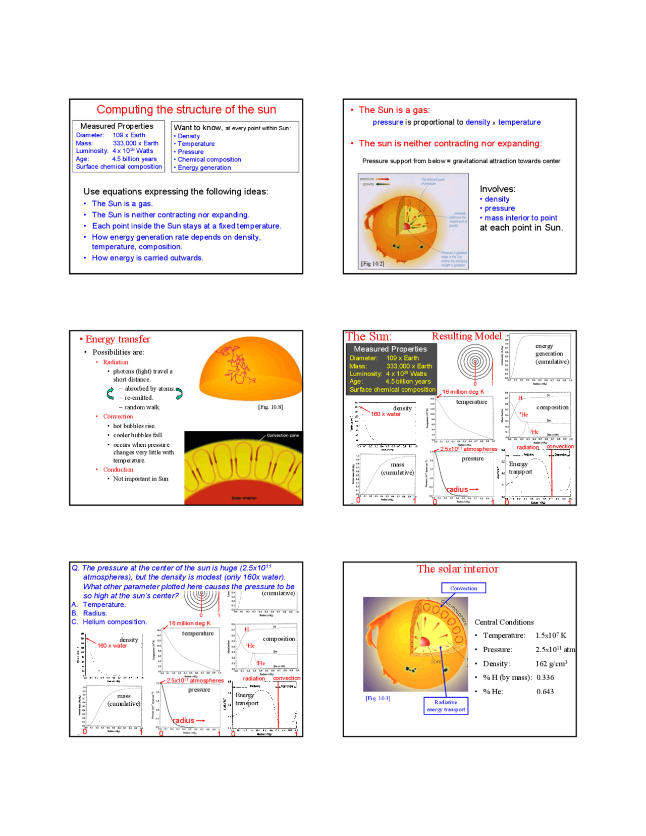 Computing The Structure Of Sun Lecture Slides Isp 205 Docsity