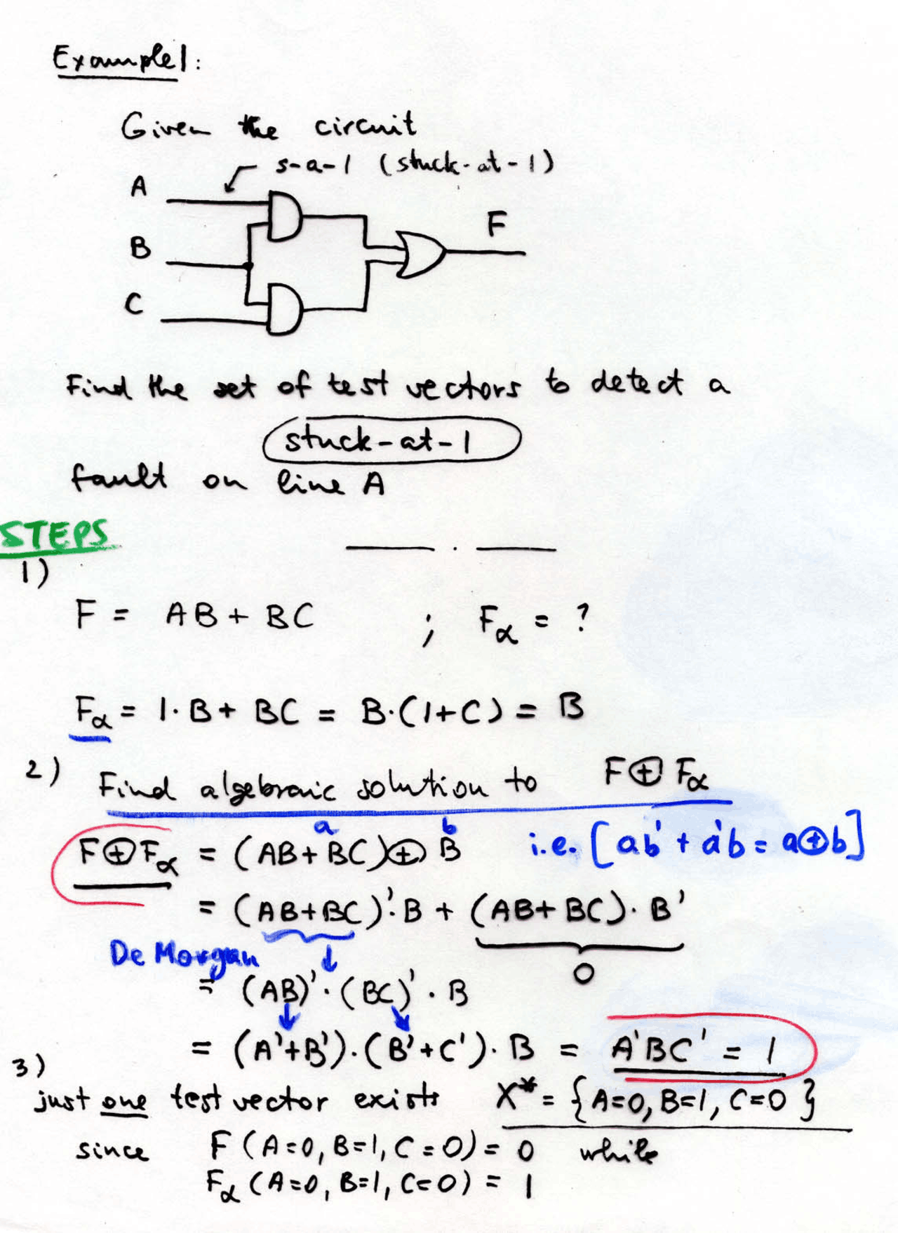 Set Of Test Vectors Handwritten Notes Ece 3550 Docsity