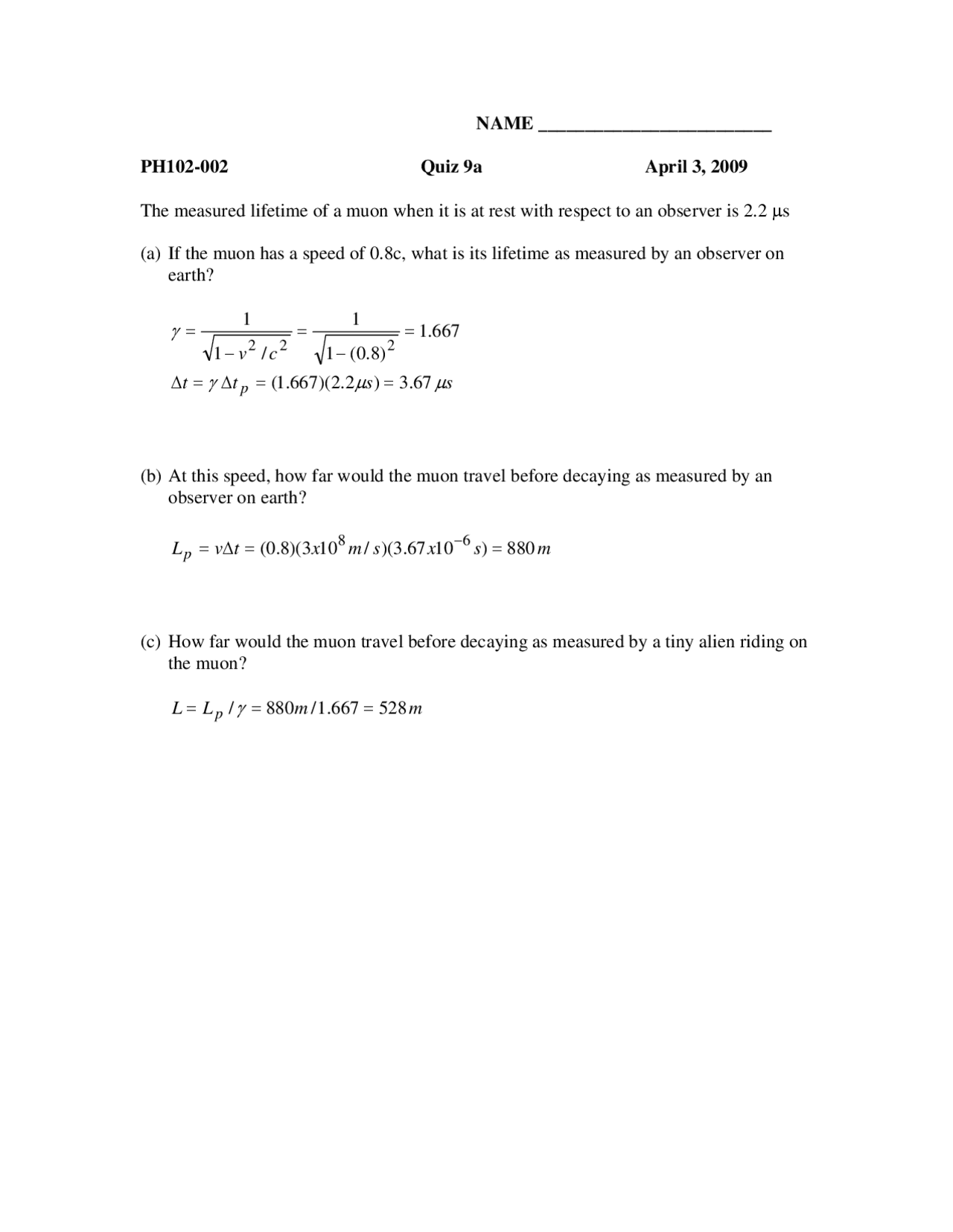 Solved Quiz 9a General Physics Ii Ph 102 Docsity