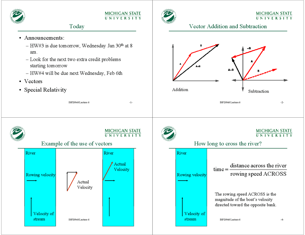Vector Addition And Subtraction Lecture Slides Isp 209 Docsity