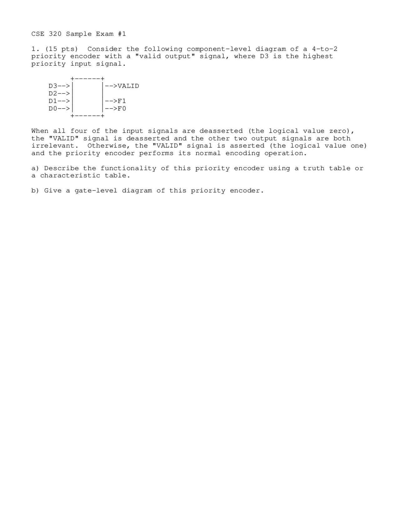 Sample Final Exam Questions Computer Organization And Architecture