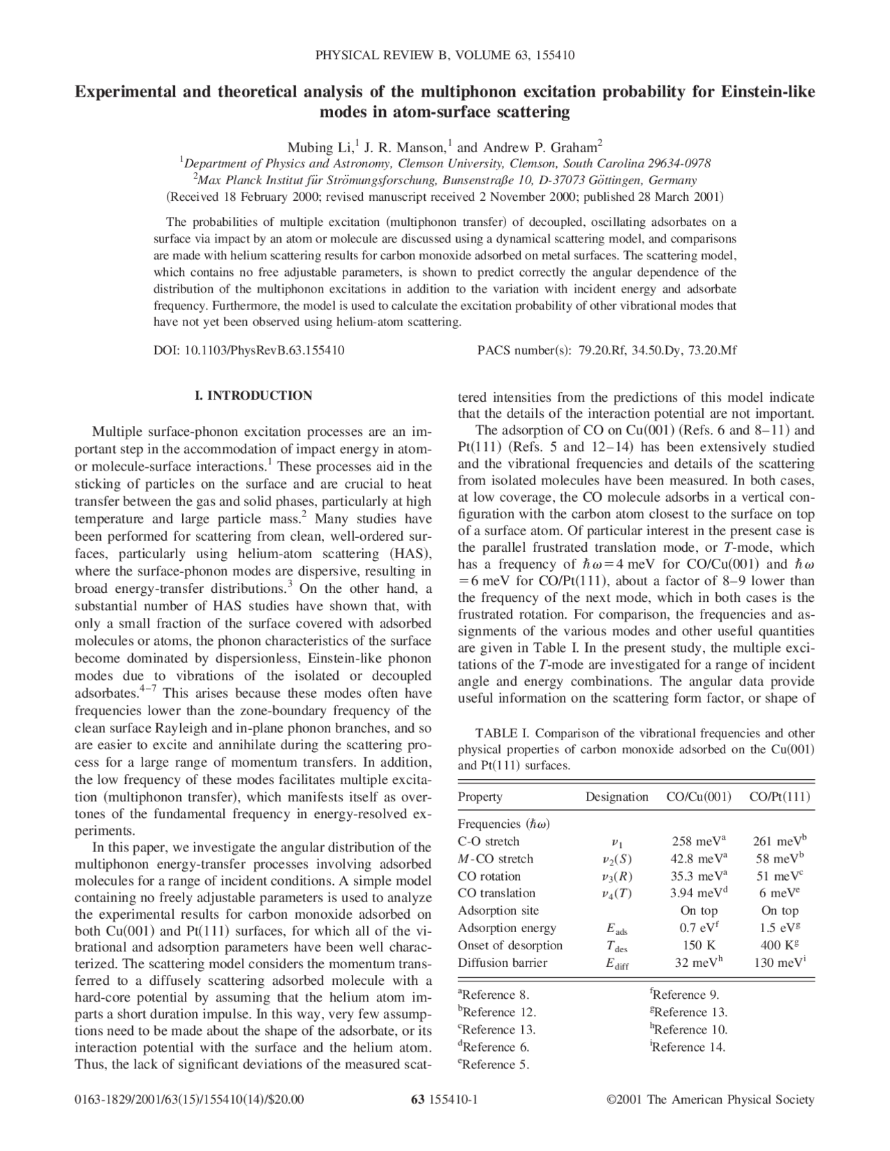 Experimental and Theoretical Analysis of Multiphoton Excitation | PHYS 101 - Docsity