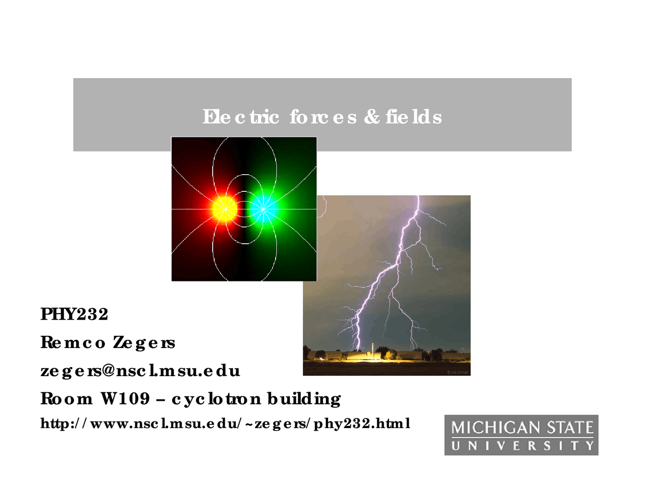 Electric Forces And Fields In Introductory Physics Ii Lecture Slides