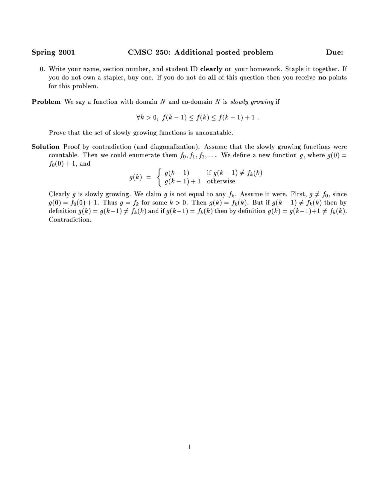 Problem With Resolution Discrete Structures Spring 2001 Cmsc 250