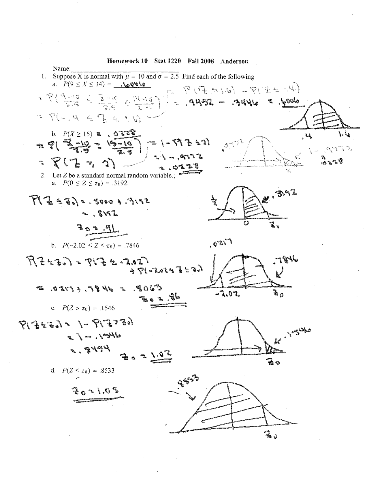 Elements Of Statistics Business Solved Questions For Assignment 10 Stat 1220 Docsity