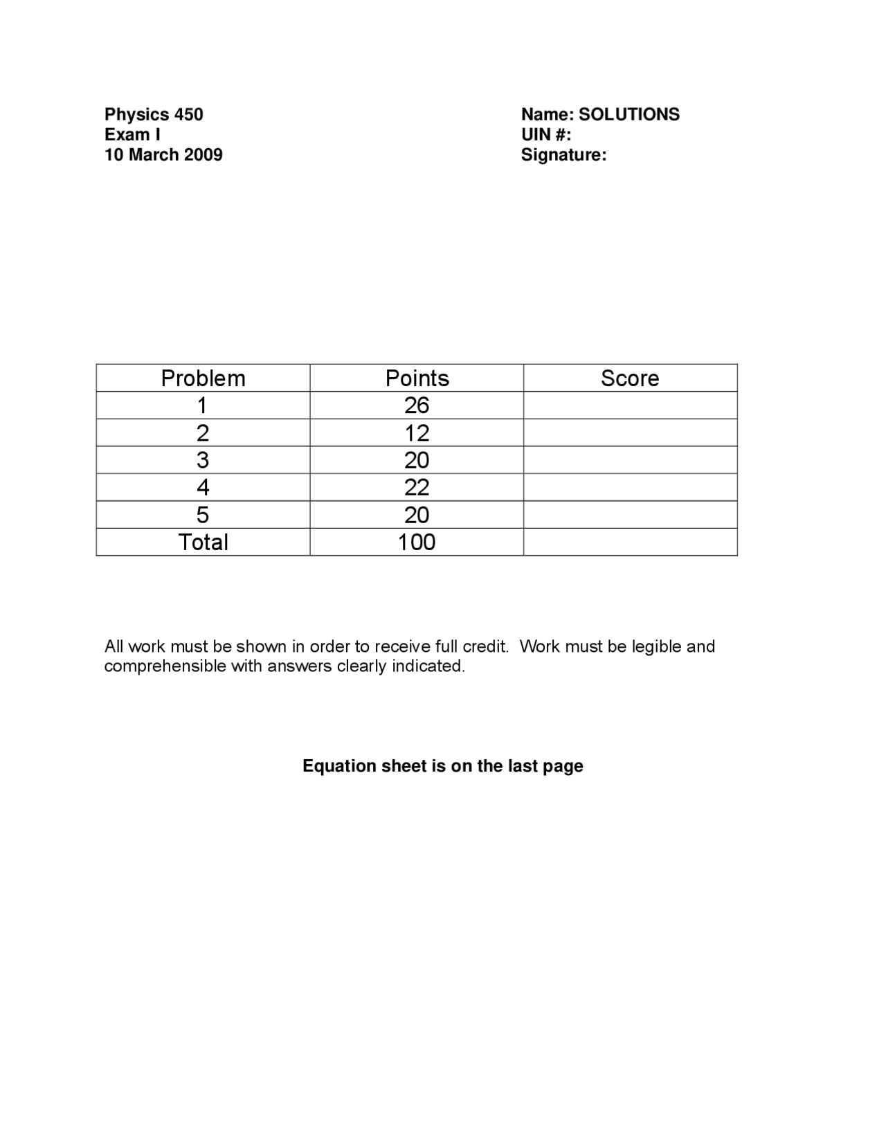 5 Problems On Molecular Biophysics Of The Cell With Solution Exam 1