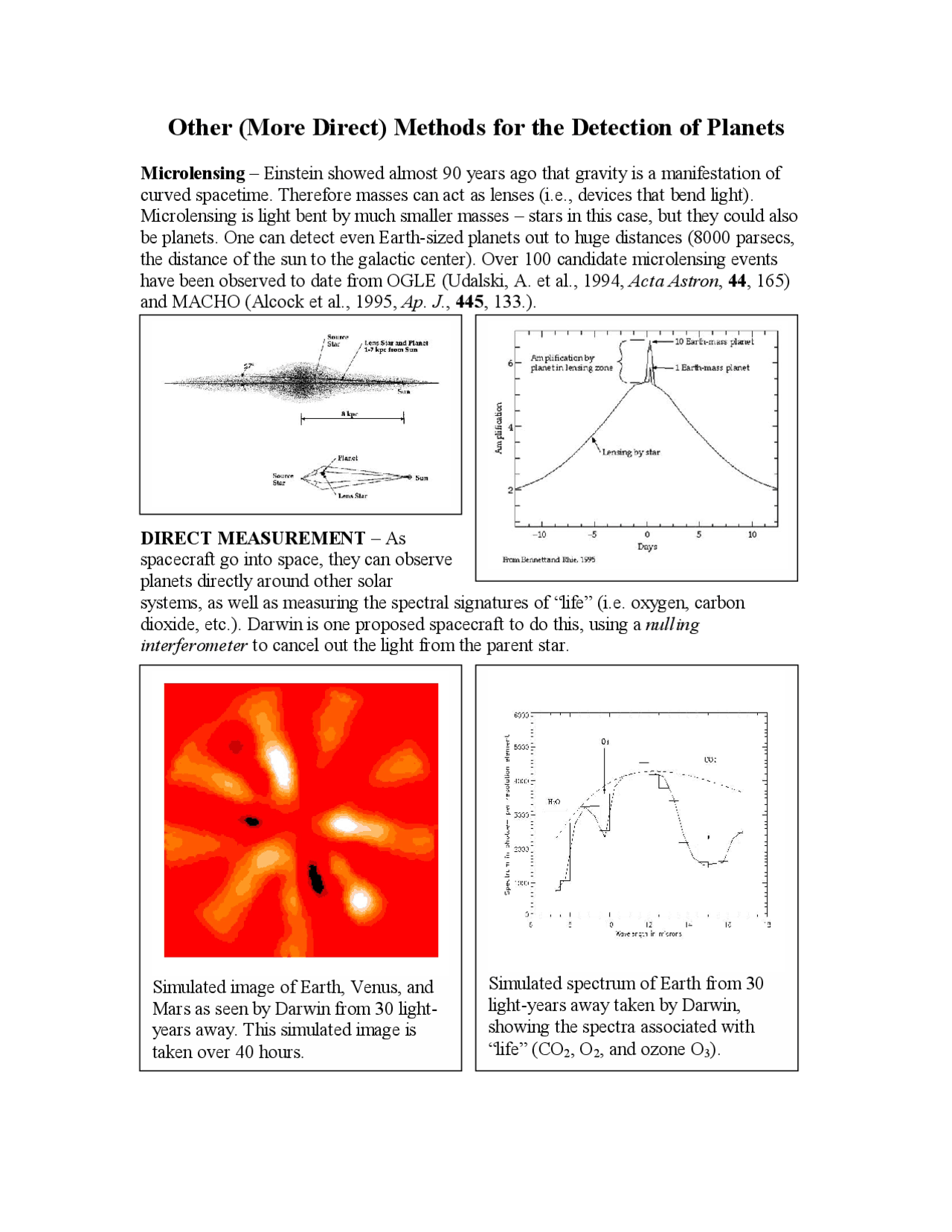 Microlensing Methods For Deduction Of The Planets Astr 3420 Docsity