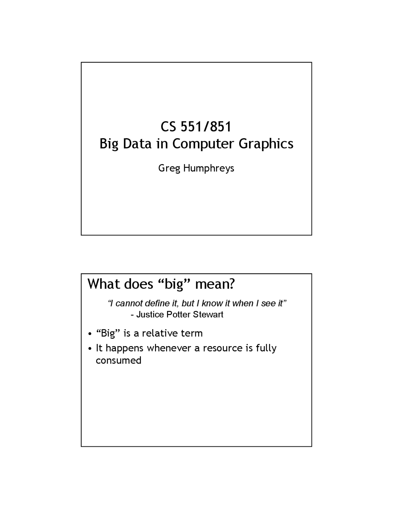 Lecture Slides on Big Data in Computer Graphics | CS 5501 - Docsity