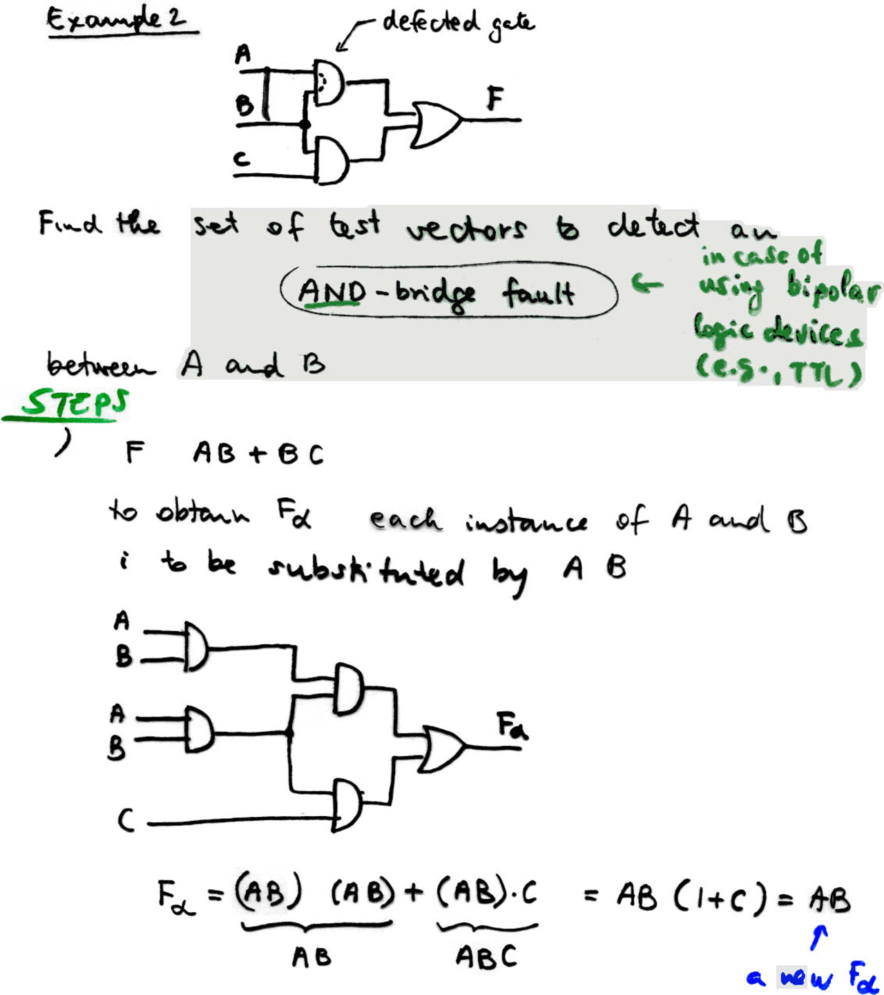 And Bridge Fault Handwritten Notes Ece 3550 Docsity