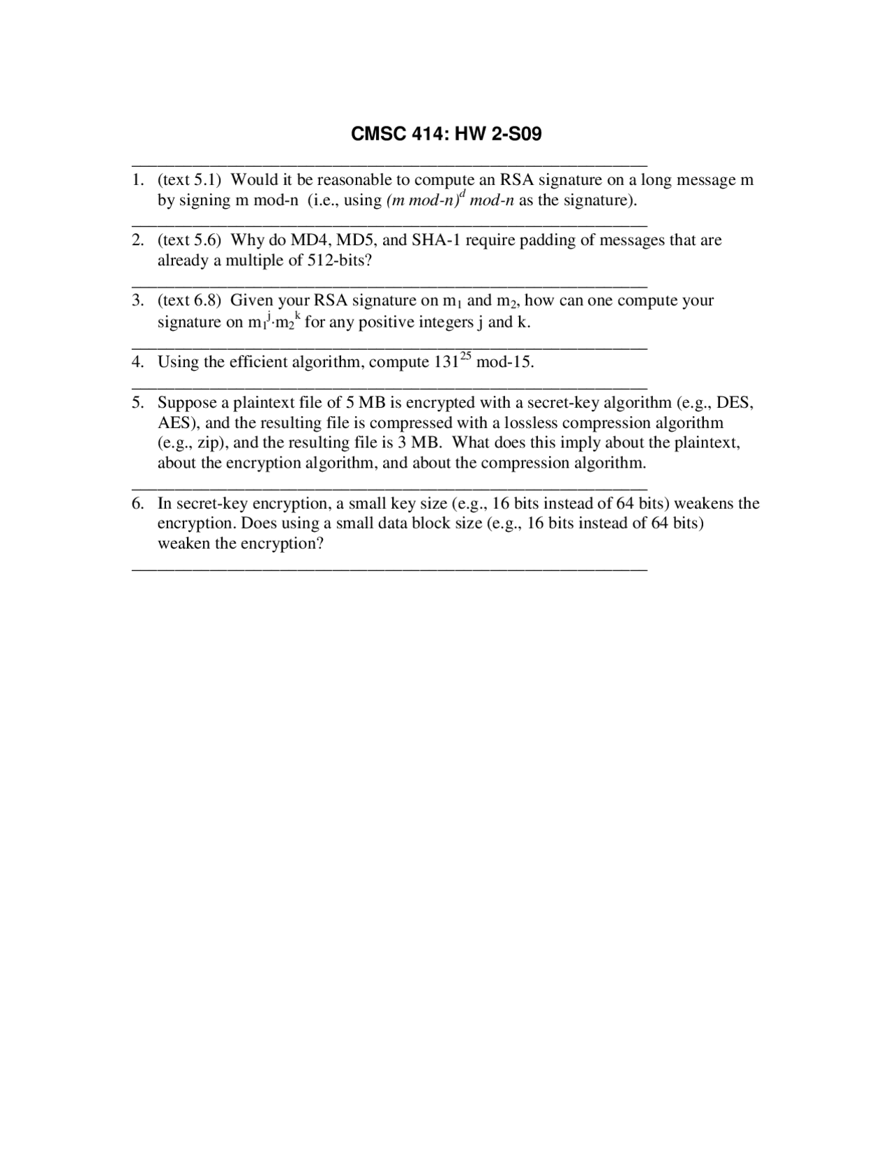 6 Unsolved Problems On Computer And Network Security Cmsc 414 Docsity