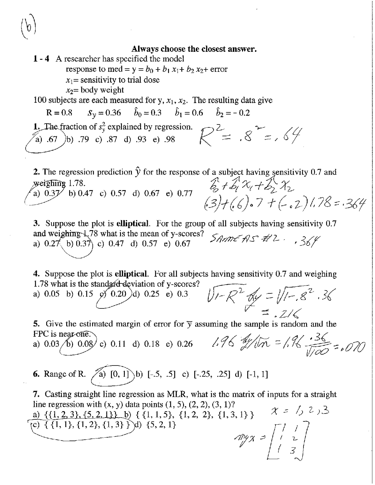 Quiz With Answers Statistical Methods Stt 200 Docsity