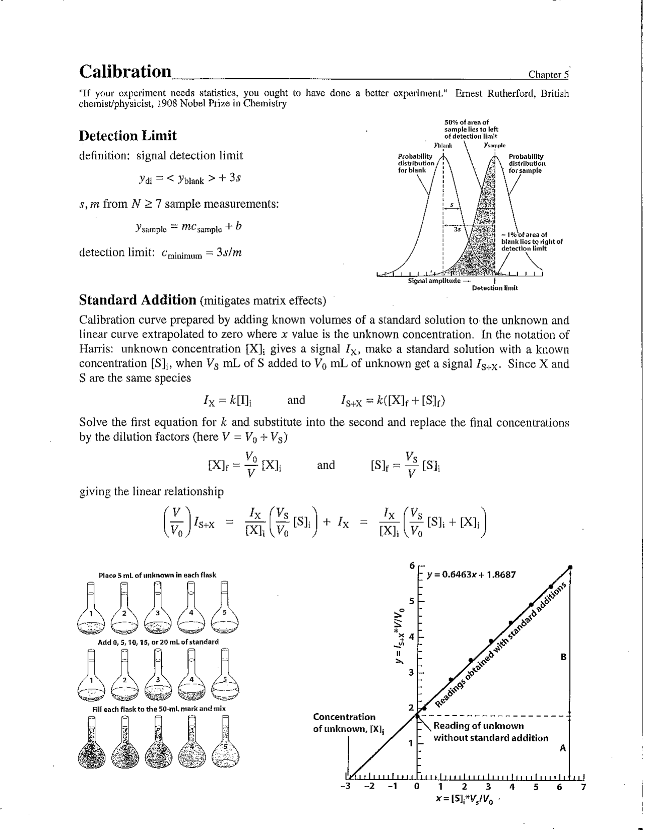 Lecture Notes On Calibration Analytical Chemistry Chem 222 Docsity