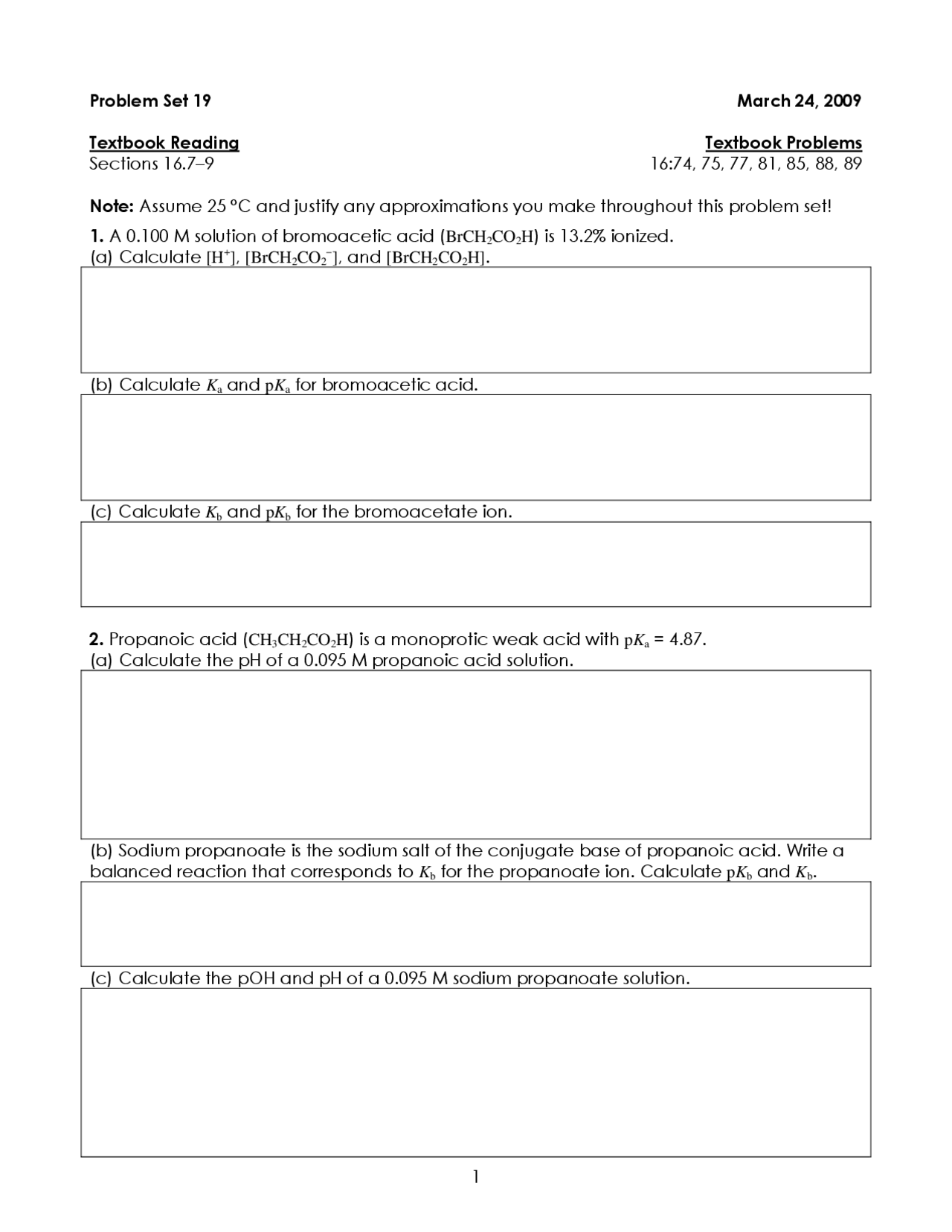 Homework 19 Questions To Solve Principles Of Chemistry Ii Chem 1252