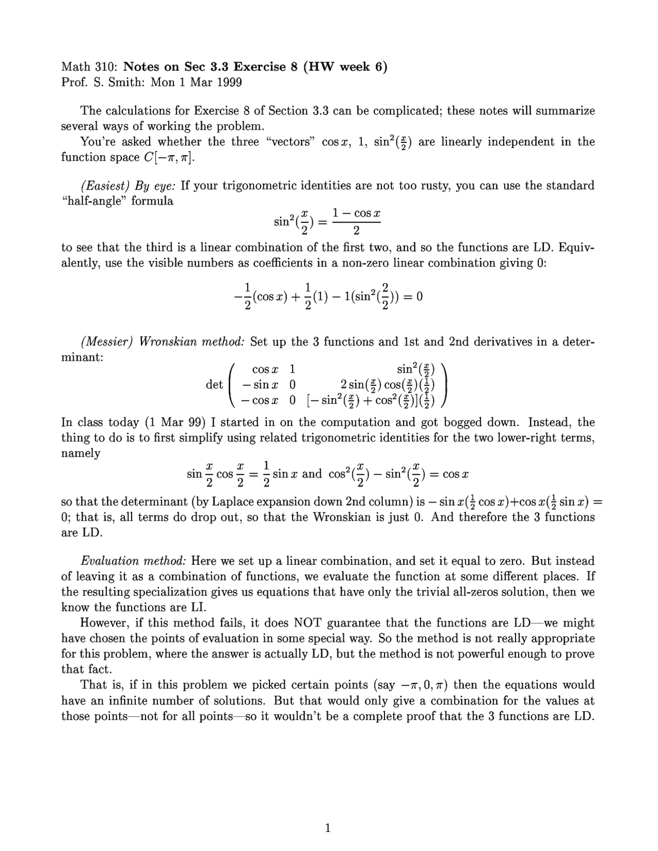 Assignment 8 Applied Linear Algebra Math 310 Docsity