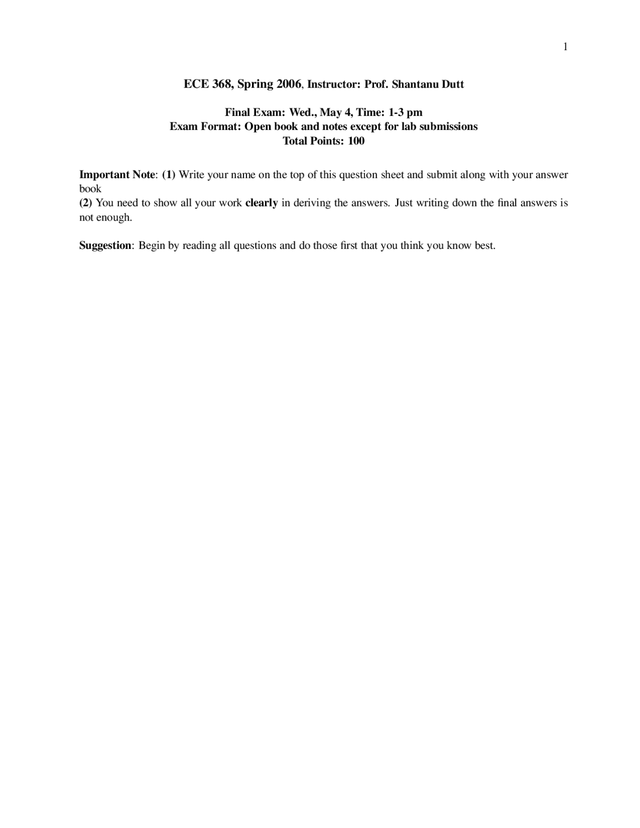 Final Exam Questions Cad Based Digital Design Ece 368 Docsity