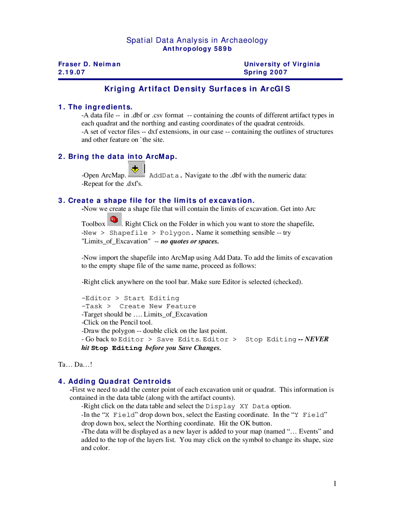 Spatial Data Analysis In Archaeology Selected Topics In Archaeology