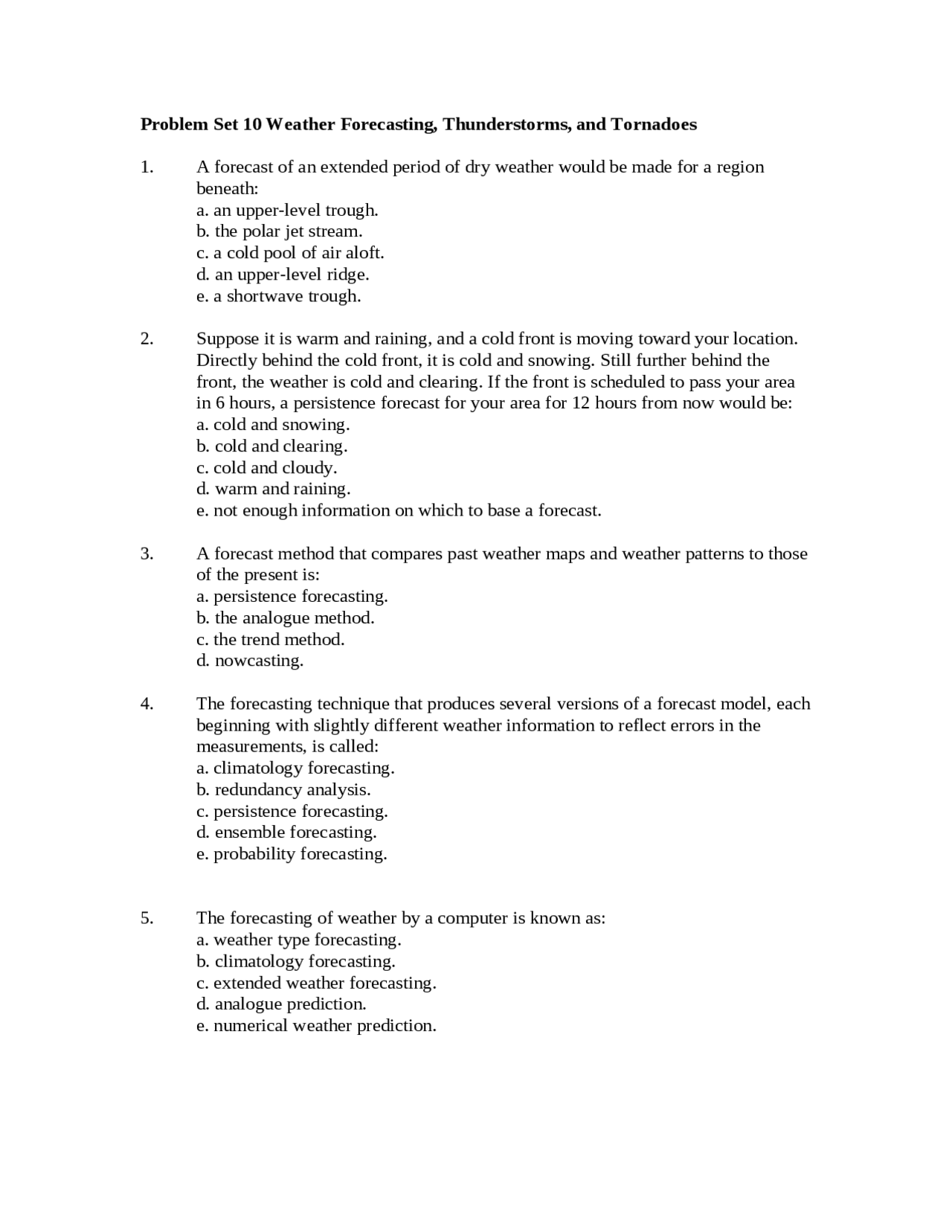 Problem Set 10 Weather Forecasting Thunderstorms And Tornadoes Aosc