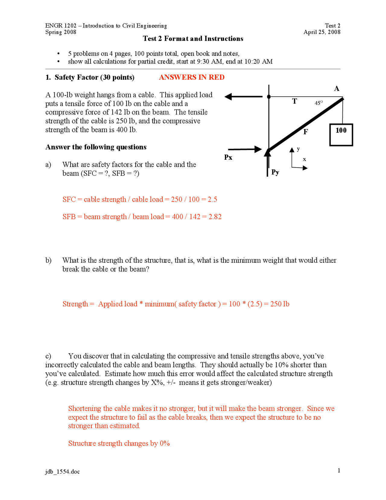 Format Or Instruction Introduction To Electrical Engineering Exam 2