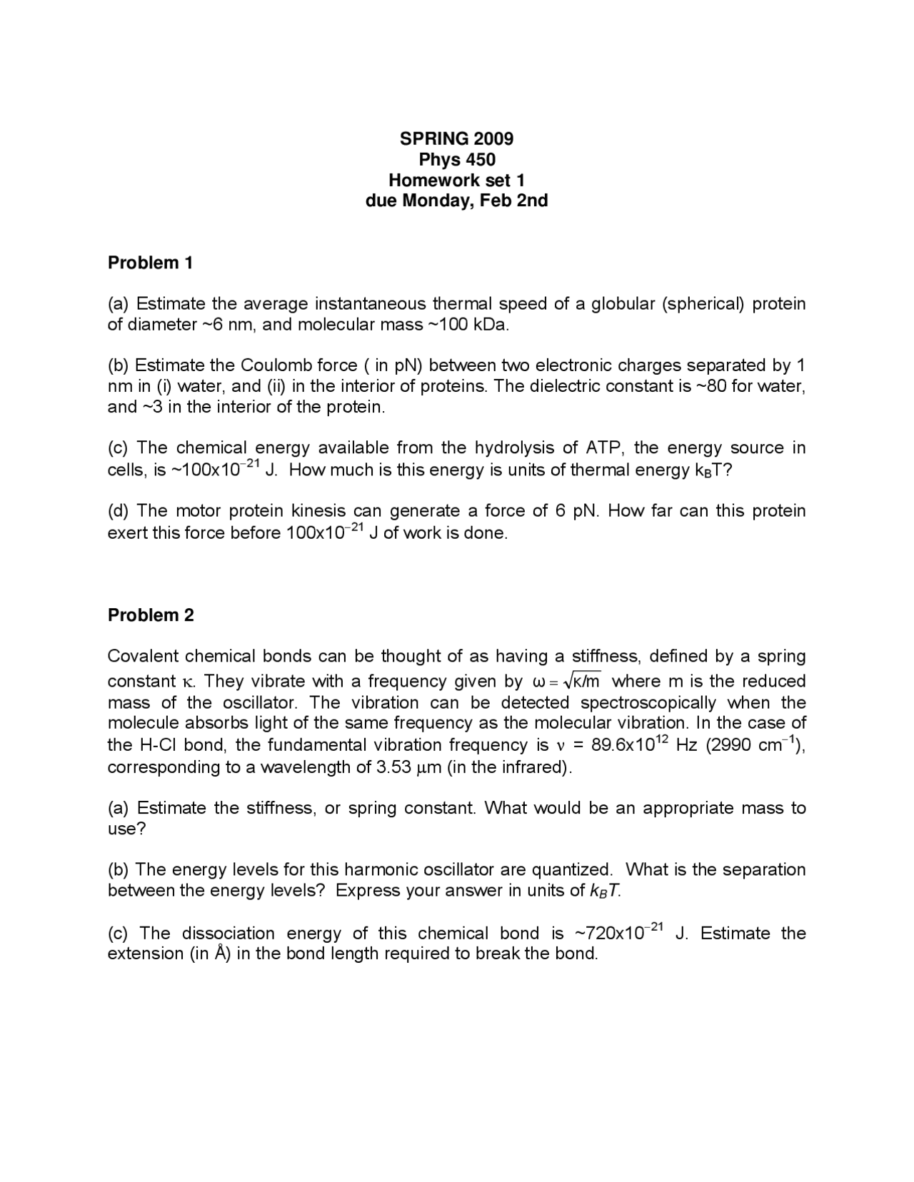 6 Solved Problems On Gaussian Functions Assignment 1 Phys 450 Docsity