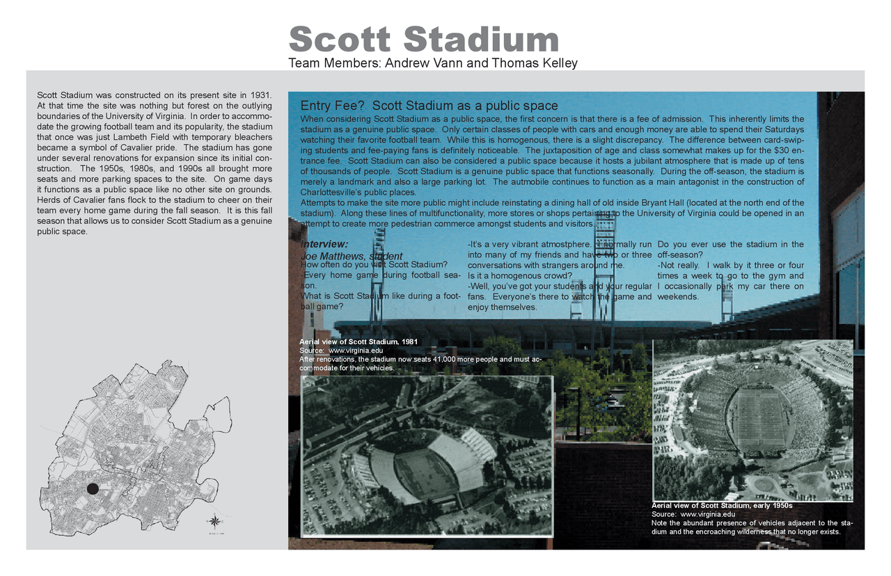 Scott Stadium: A Public Space with Seasonal Uses and Access Challenges ...
