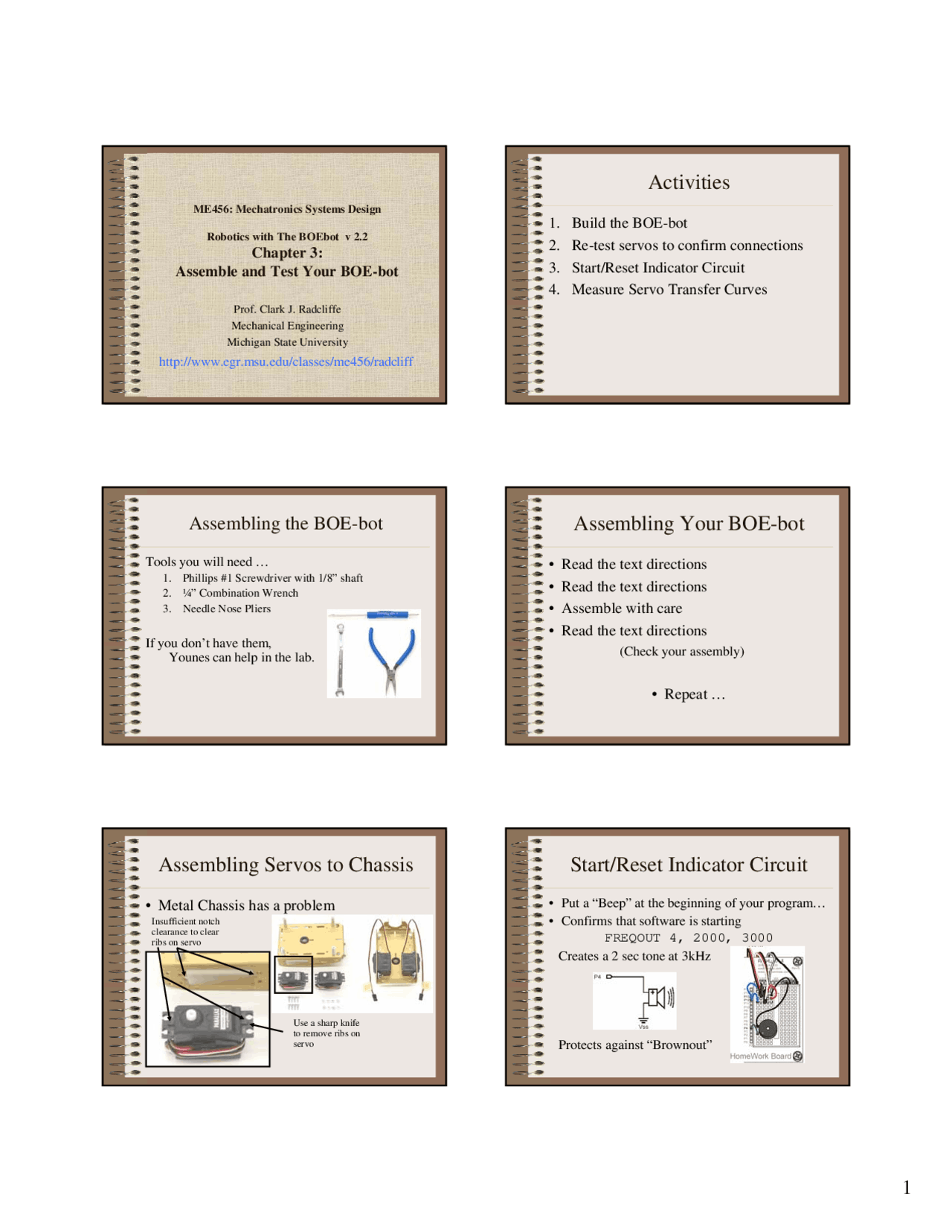 Assemble And Test Your Boe Bot Lecture Slides Me 456 Docsity