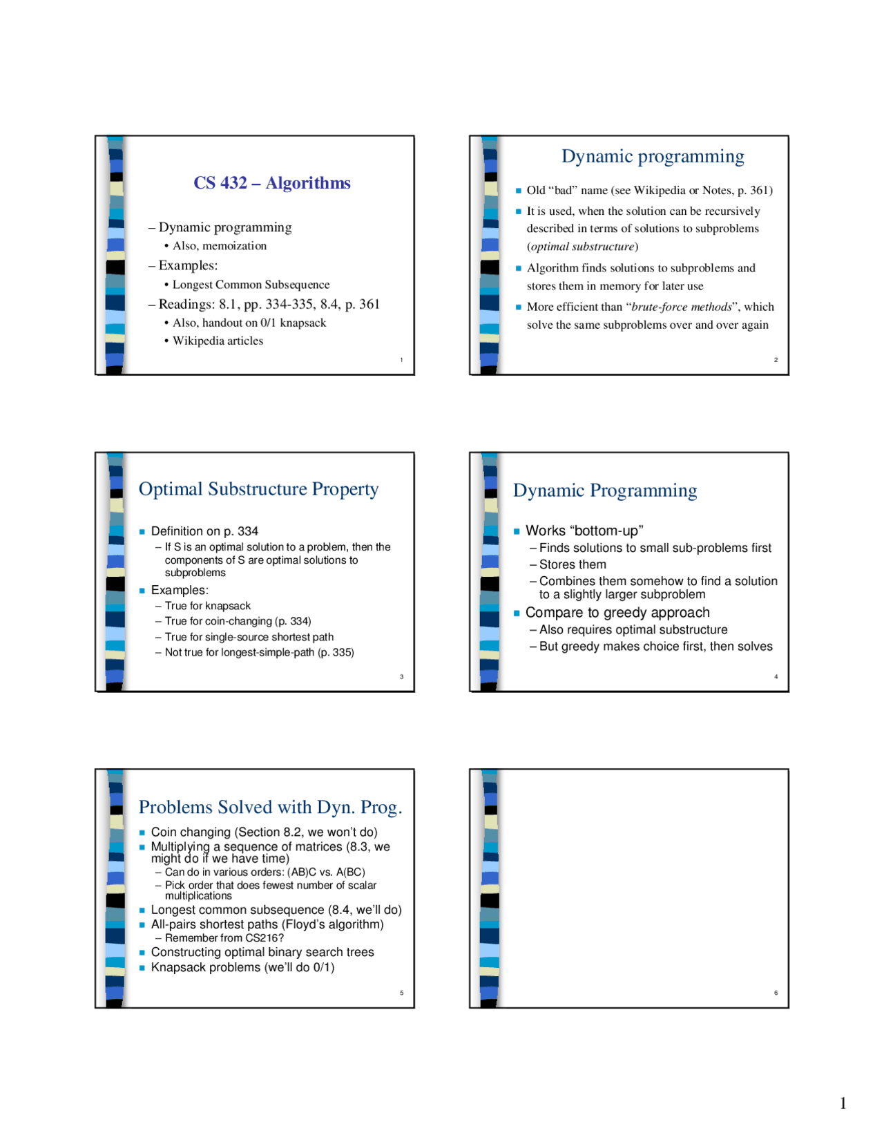 Dynamic Programming Algorithms Lecture Slides Cs 4102 Docsity 3854