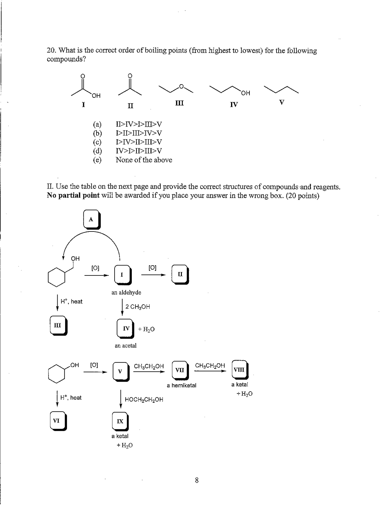 Practice Exam Questions For General Chemistry Ii Chem 1120 Docsity