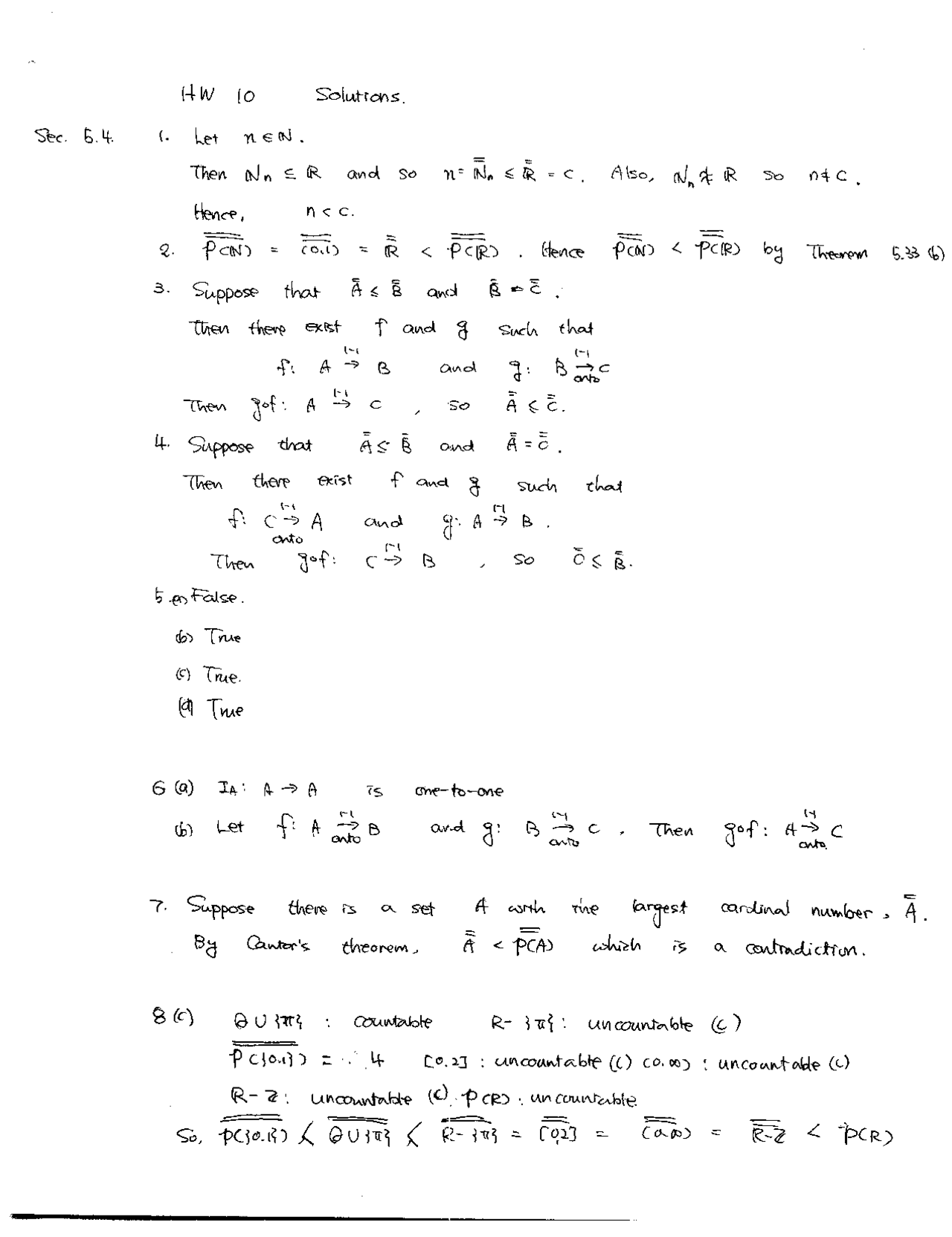 Homework 10 Solutions Introduction To Abstract Mathematics Mat 108