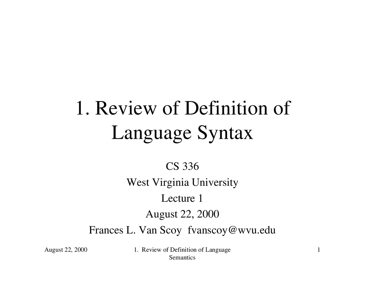 The Definitions Of The Language Syntax Review Sheet Cs T101 Docsity