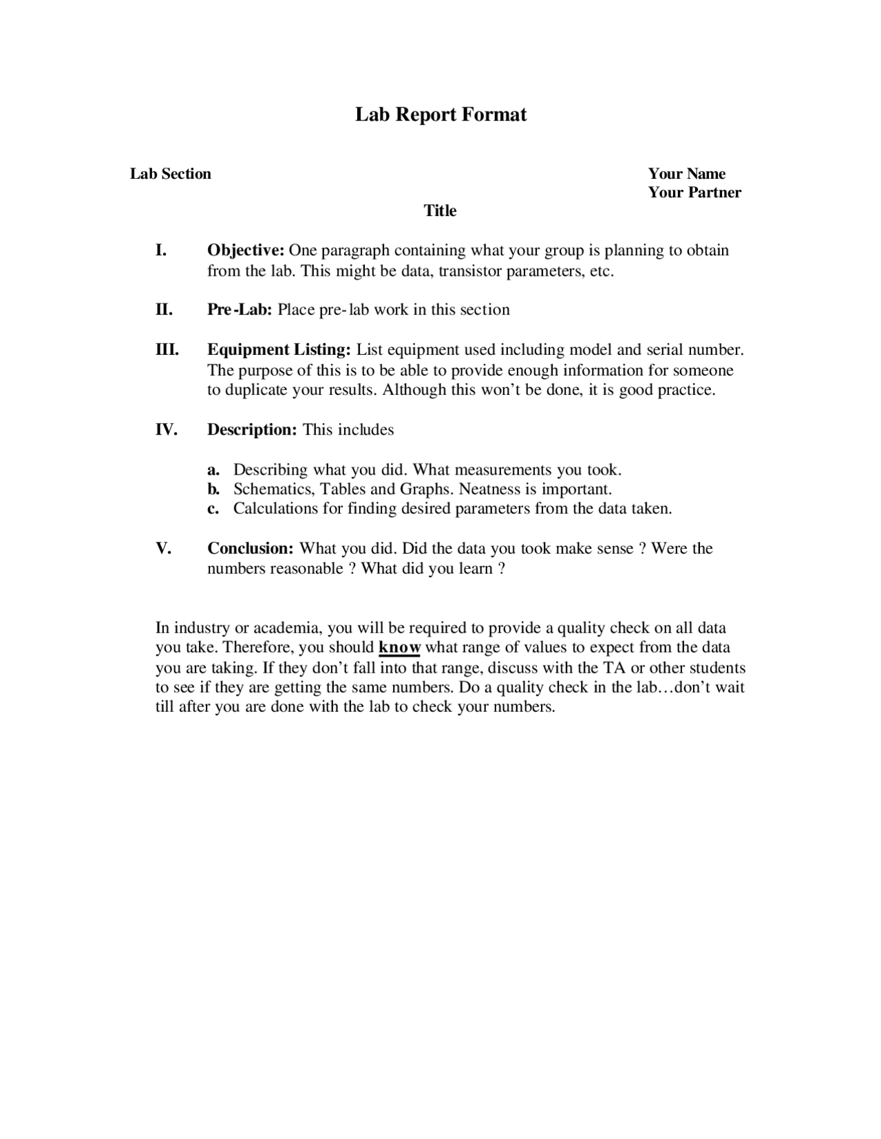 Lab Report Format - Digital Integrated Circuits | EEC 118 - Docsity