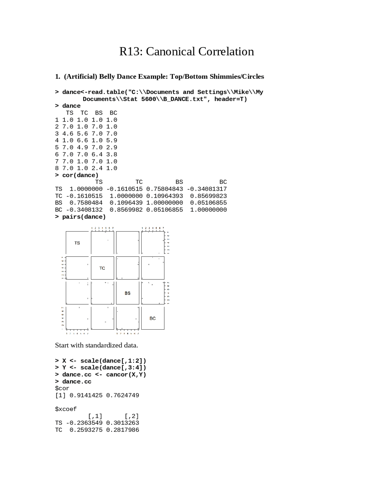 6 Questions for Canonical Correlation - Final Exam | STAT 5600 | Exams ...