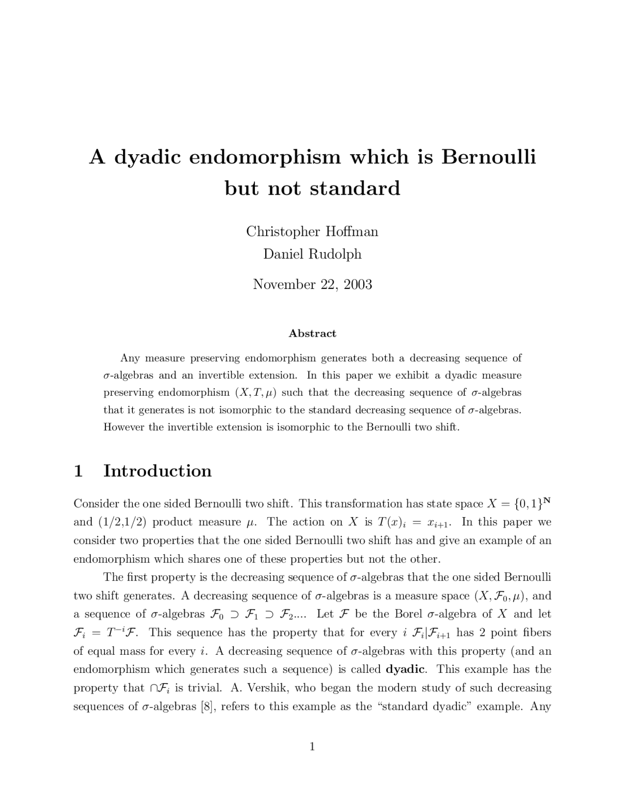 An Introduction to Bernoulli Standard in the Endomorphism | MATH 115 ...