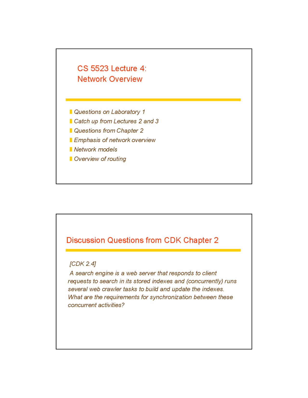 Network Overview Operating Systems Slides Cs 5523 Docsity