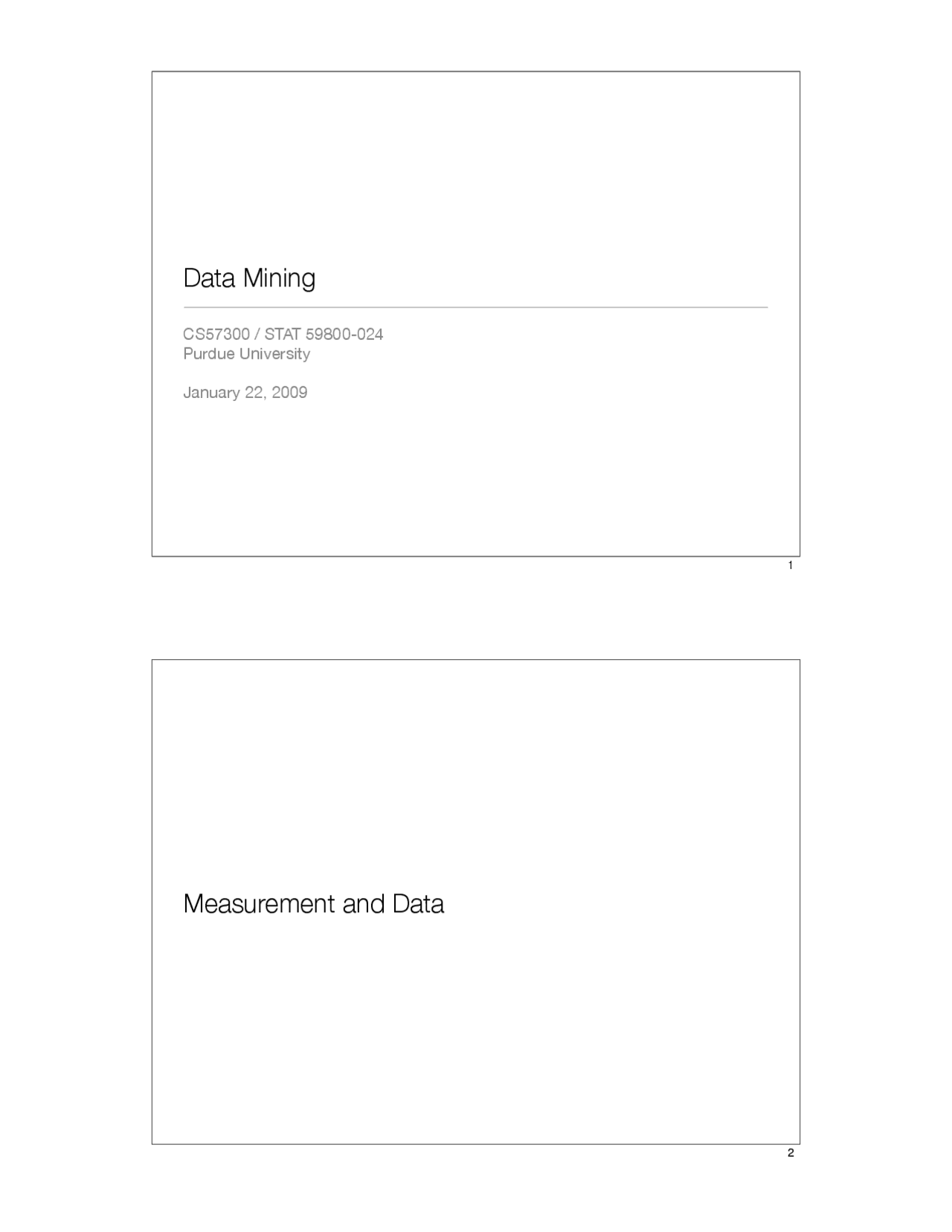Measurement And Data Lecture Slides Stat 59800 Docsity