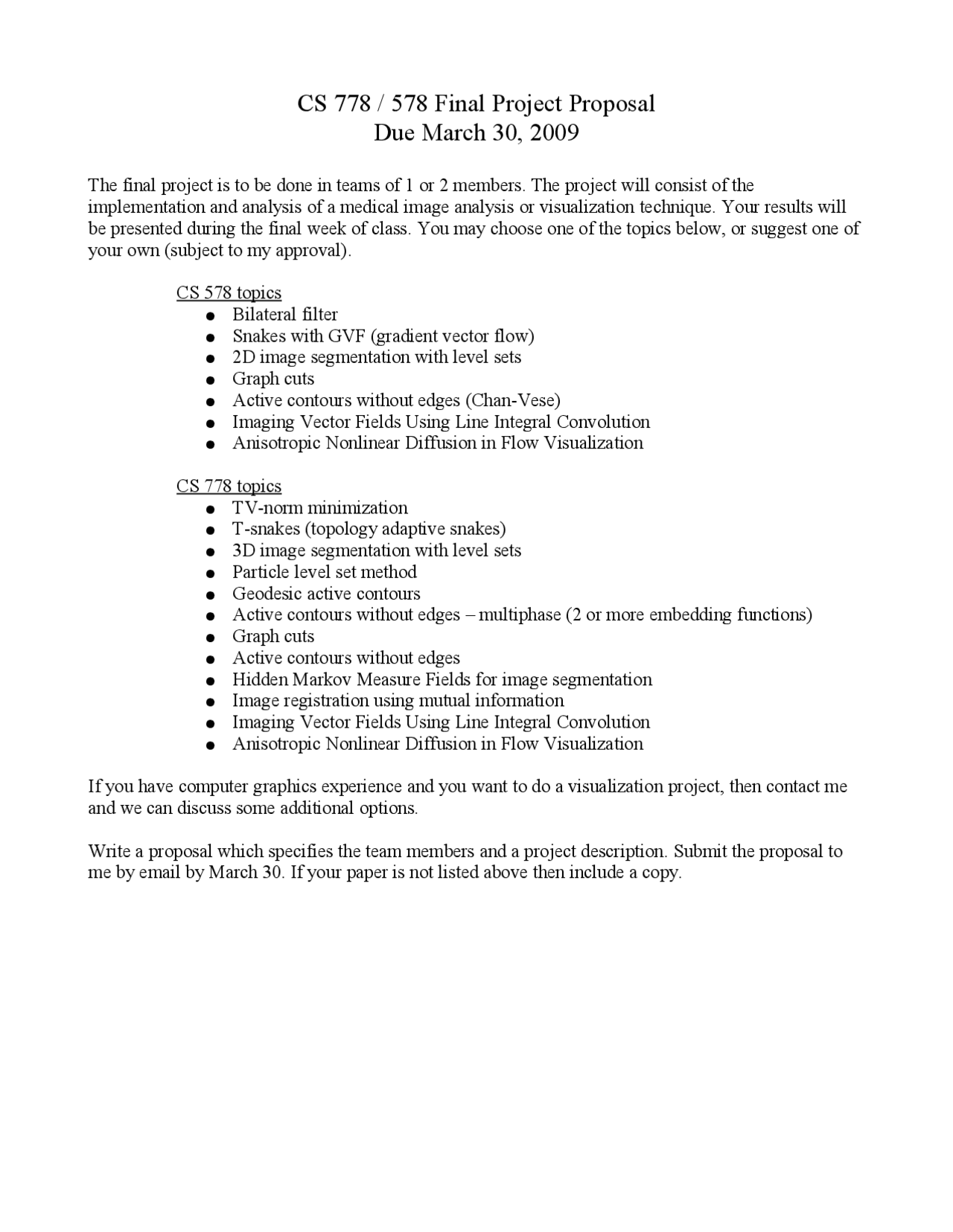 CS 778 / 578 Final Project Proposal: Medical Image Analysis or Visualization Technique | Study ...