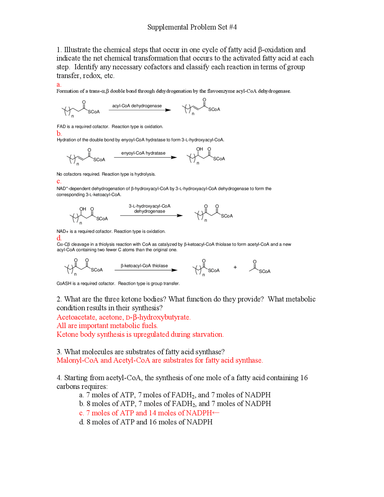 Resolution for Problem Set 4 - Biochemistry of Physiology | BCHM 463 ...