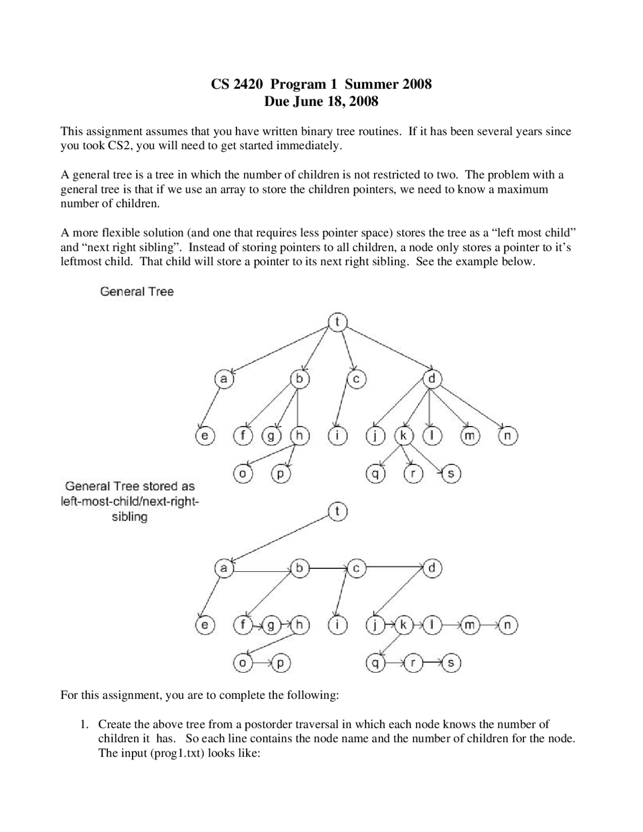 Homework 1 With Solution Key For Algorithms And Data Structures Cs 2420 Docsity 