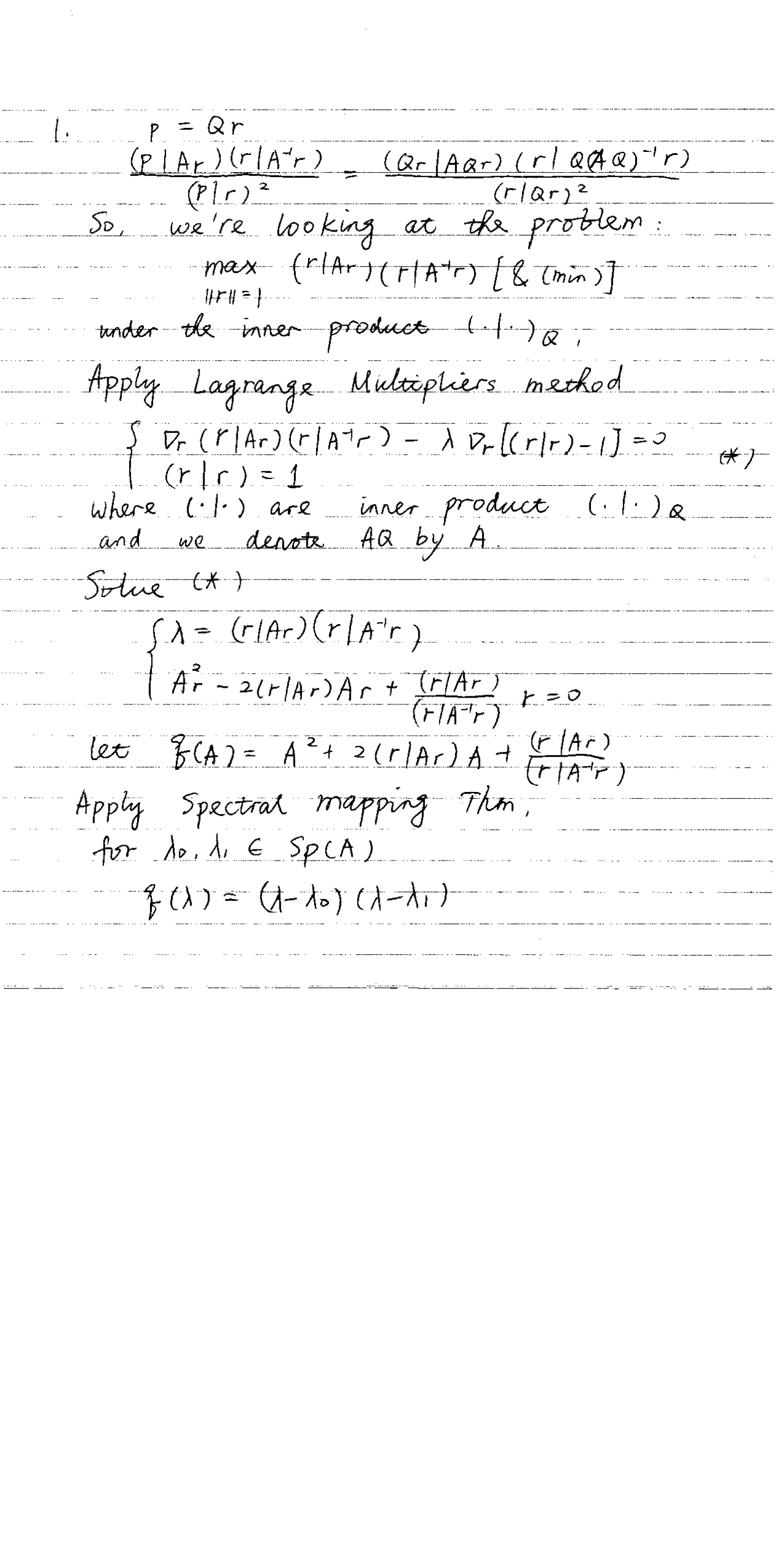 Math Exercises On Lagrange Multipliers Method And Other Laws Amsc 666