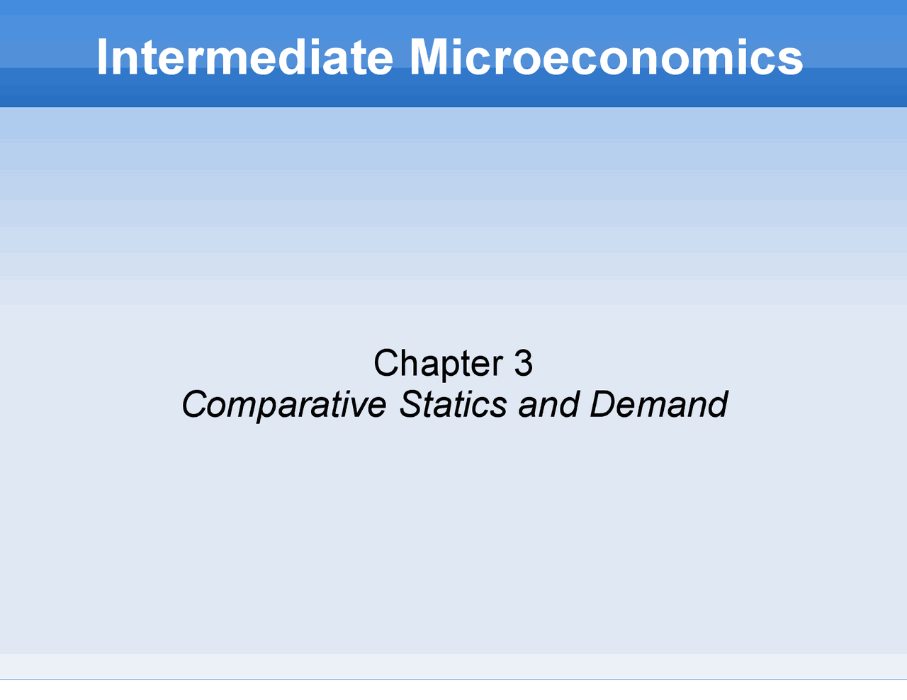 Comparative Statics And Demand Lecture Slides Econ 306 Docsity