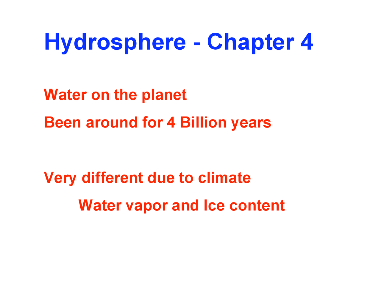 Lecture Slides On Hydrosphere Biodiversity And Sustainability Wats
